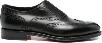 Santoni Oxford-Schuhe mit Budapestermuster - Schwarz