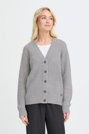 Oxmo Strickjacke OXEDNA Modischer Grobstrick-Cardigan mit V-Ausschnitt
