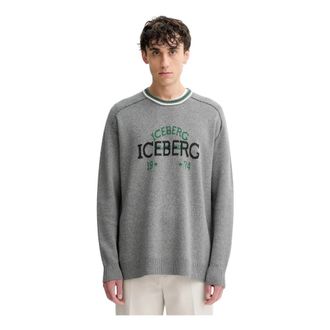Iceberg Rundhals-Strickpullover - - Knitwear - Herren - Grau - L