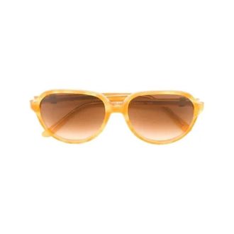 Saint Laurent Pre-owned Acetat sonnenbrillen - - Pre-owned - Damen - Gelb - ONE SIZE
