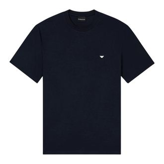 Emporio Armani T-shirt &agrave; logo coupe classique - Homme - Tops - Bleu - Taille: XS