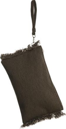 Divina Italian Design Pochette en toile, Turquoise, 28 x 18 cm, avec fermeture éclair et bracelet amovible - DR10, marron