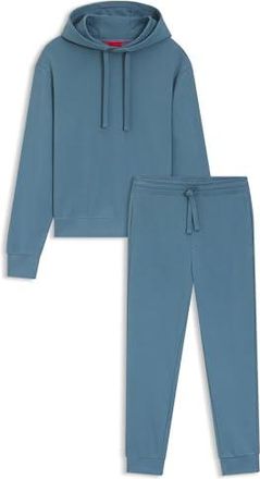 HUGO BOSS Hommes Tracksuit DapoDayote Ensemble de surv&ecirc;tement deux pi&egrave;ces en molleton de coton avec logo imprim&eacute;