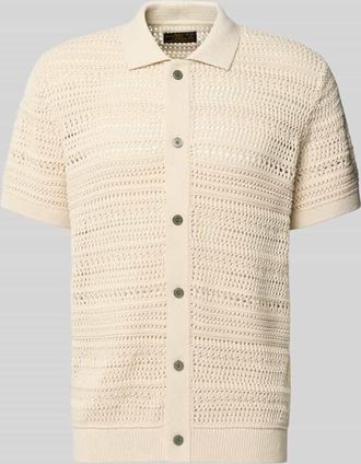 Premium by Jack & Jones Modern Fit Freizeithemd in Strick-Optik mit Knopfleiste
