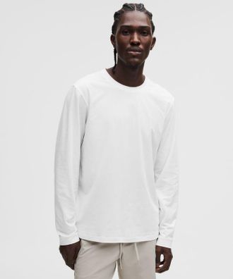 lululemon Zeroed In Langarmshirt f&uuml;r M&auml;nner - Gr&ouml;&szlig;e 2XL in White