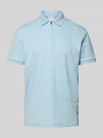 Selected Poloshirt mit kurzem Reißverschluss