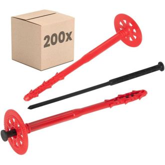 Protektor Protektor - D&auml;mmstoffd&uuml;bel Optimierte - 200 St&uuml;ck &Oslash;8x240mm mit Kunststoffnagel f&uuml;r wdvs