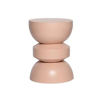 Sweeek Alices Home - Table dappoint. Bout de canapé. Table de Chevet en métal. Rose. Assa. Ø32 x H 43.5cm