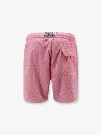 MC2 Saint Barth Mens Swim Trunks Patmos Pink Polyester Shorts