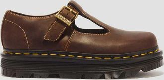 Dr. Martens Zebzag Crazy Horse Leder Mary Jane Schuhe in Braun, Gr&ouml;&szlig;e: 36