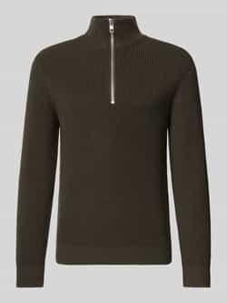 Marc O'Polo Denim Regular Fit Troyer aus reiner Baumwolle