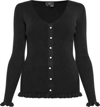 Faina Strickjacke Damen schwarz