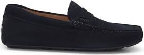 BOSS Hommes Noel Mocc Mocassins en Cuir suédé avec Finition Penny