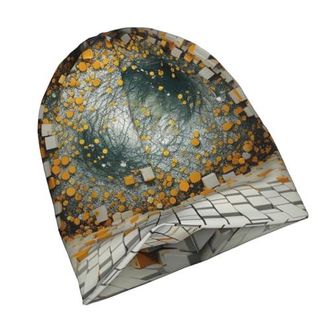 Generic Beanie Mur Créatif Bonnet Coupe-Vent Respirant Bonnet Thermo pour Décontractée Conduite Femme