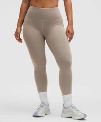 lululemon Wunder Train Leggings mit hohem Bund im Contour Fit für Frauen - 71 cm - Khaki - Größe 10