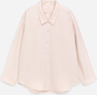 Arket Hemd Aus Seidentwill -Rosa