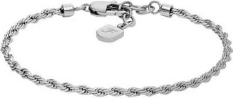 Fossil JF04822040 Bracelet en acier inoxydable argenté pour homme, Eine Grösse, Acier inoxydable, Pas de gemme