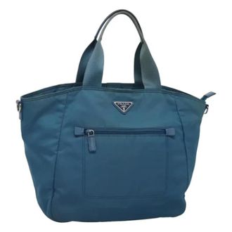 Prada Pre-owned Nylon handtaschen - - Pre-owned - Damen - Blau - ONE SIZE