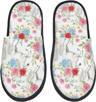 Generic Confortable Pantoufles Fleurs de cheval Pantoufles Maison L&eacute;g&egrave;re Chaussons dint&eacute;rieur pour Ext&eacute;rieur Adulte Int&eacute;rieur M