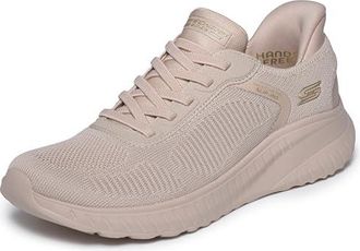 Skechers Baskets Bobs Squad Chaos Current MuseSneaker pour Femme, Textile Naturel, 38.5 EU