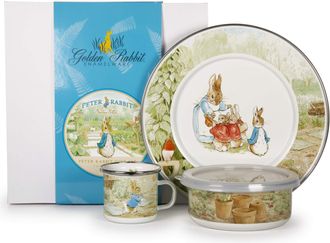 Golden Rabbit Emaillegeschirr - 3-teiliges Kindergeschirr-Set (Peter Rabbit)