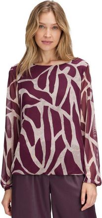 Betty&Co Kurzarmshirt Damen Mesh-Shirt mit Gummizug (1-tlg)