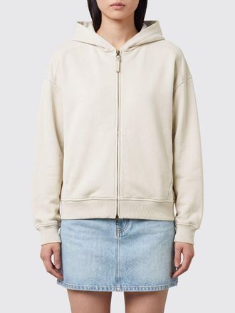 Brunello Cucinelli Sweat &agrave; capuche zipp&eacute; en pur coton avec poches fendues