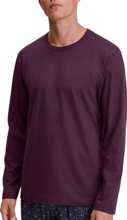 CALIDA RMX Sleep Langarmshirt Herren, Bio-Baumwolle, pflegeleicht, atmungsaktiv, feuchtigkeitsregulierend