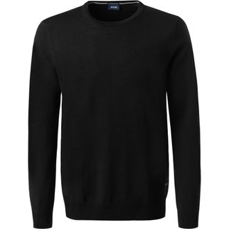 Joop Herren Pullover schwarz Merinowolle unifarben