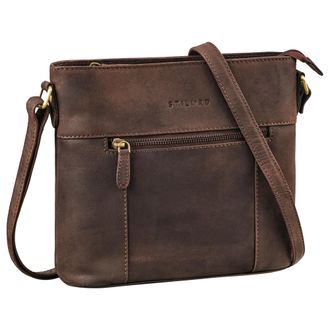 STILORD Medina Elegante Handtasche Damen Mittelgro&szlig; Leder Umh&auml;ngetasche Vintage Schultertasche f&uuml;r Frauen Abendtasche Freizeit-Tasche Crossbody Bag Damen Echt