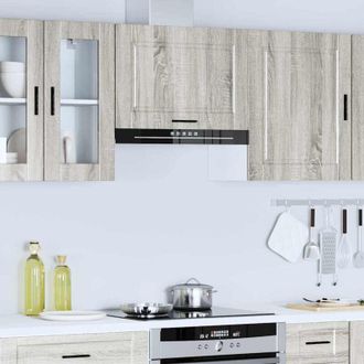 vidaXL K&uuml;chen-H&auml;ngeschrank Porto Grau Sonoma Holzwerkstoff Vidaxl