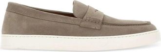 Doucal's Homme, Chaussures, Gris, Taille: 44 EU Mocassins en cuir avec coutures fa&ccedil;on tablier