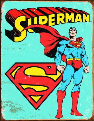 Desperate Enterprises Tin Sign Superman -Retro
