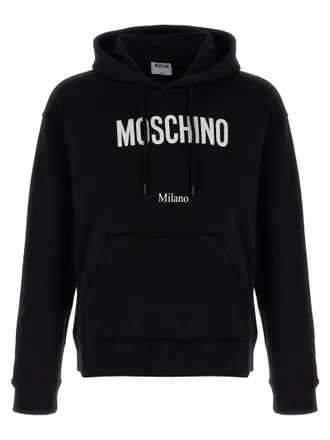 Moschino Logo-Print Hoodie - Black