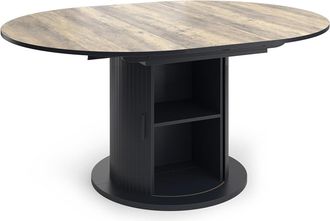 Vicco Esstisch Tavero, Eiche rustikal/Schwarz, 160 x cm ausziehbarer