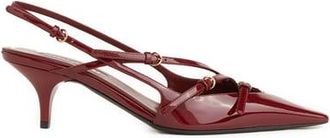 Miu Miu Sling back en cuir verni