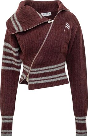 The Attico Femme, Pulls, Rouge, Taille: 38 FR Cardigan Zipp&eacute; &agrave; Rayures
