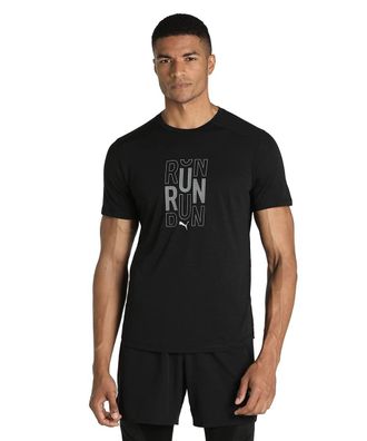 Puma Herren Run Logo Ss Tee M T-Shirt