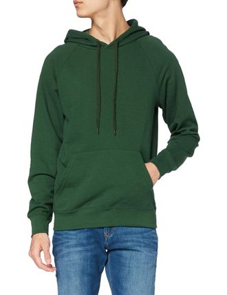 Fruit Of The Loom Herren Leichtes &Uuml;berziehen Kapuzensweatshirt, flaschengr&uuml;n, XXL
