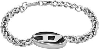 Diesel Bracelet homme en acier inoxydable 2 tons avec fermoir mousqueton