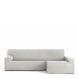 Eysa Housse de canap&eacute; bi-&eacute;lastique pour Chaise Longue avec Bras Long Droite Vue de Face Couleur &eacute;cru Design Harlem
