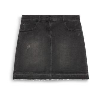 Fiorella Rubino Denim Minirock mit Fransen-Details - - Skirts - Damen - Schwarzk - 3XL