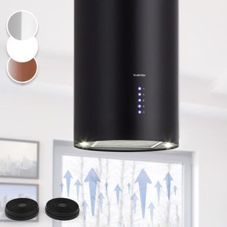 Klarstein Klarstein - Beretta Inselabzugshaube &Oslash;35cm Ab-/Umluft 650m&sup3;/h led inkl. Aktivkohlefilter