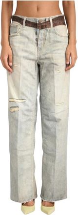 Haikure Femme, Jeans, Bleu, Taille: W30 Jean Droit 5 Poches