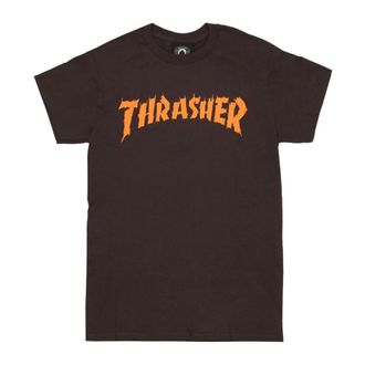 Thrasher Flammen T-Shirt - - Tops - Herren - Braun - M