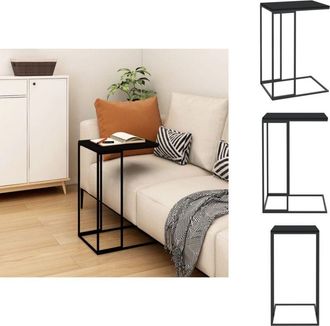vidaXL Beistelltisch Schwarz 40x30x59 cm Holzwerkstoff - Beistelltisch - Couchtisch - C-Design - Schwarz - Holzwerkstoff