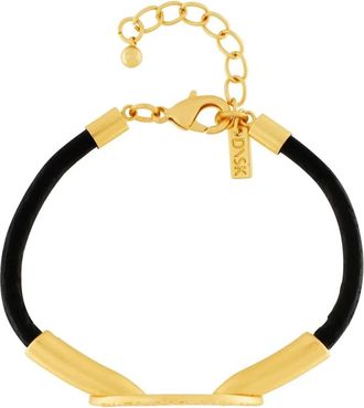 Dansk Copenhagen Luxuri&ouml;ses Diagonales Lederarmband - - Accessories - Damen - Schwarzk - ONE SIZE