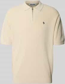 Review Boxy Fit Poloshirt mit Logo-Stitching