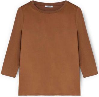 Motivi Femme, Tops, Brun, Taille: 42 FR T-shirt basique bicolore