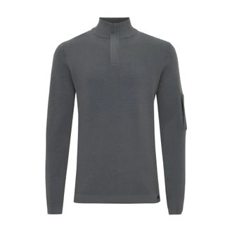 Genti Turtle Zip LS - - Knitwear - Herren - Grau - S